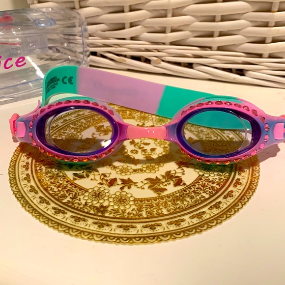 Justice | Accessories | Justice Girls Bejeweled Swimming Goggles One ...